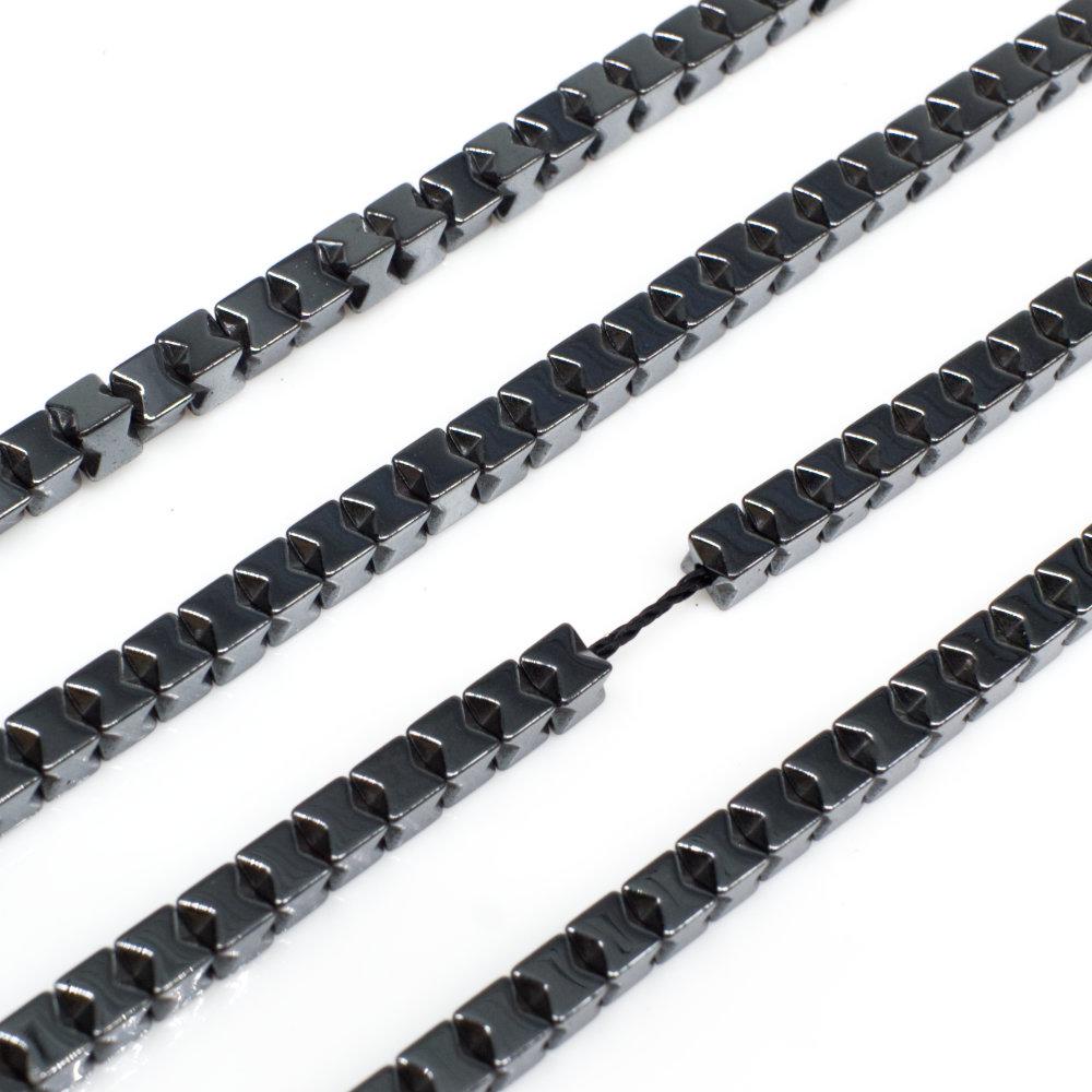 Hematite X Cube 3mm Craft Hobby And Jewellery Supplies Totally Beads