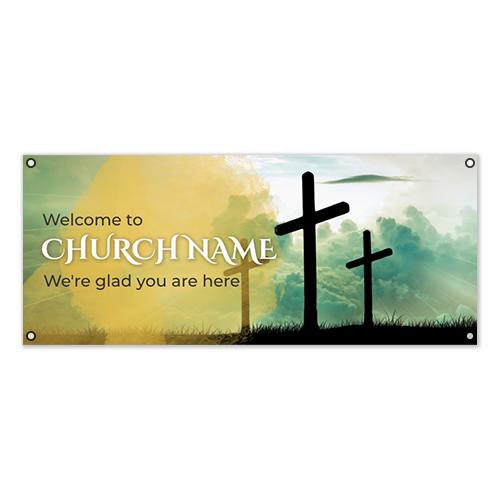 Pre Designed Welcome Church PVC Banner