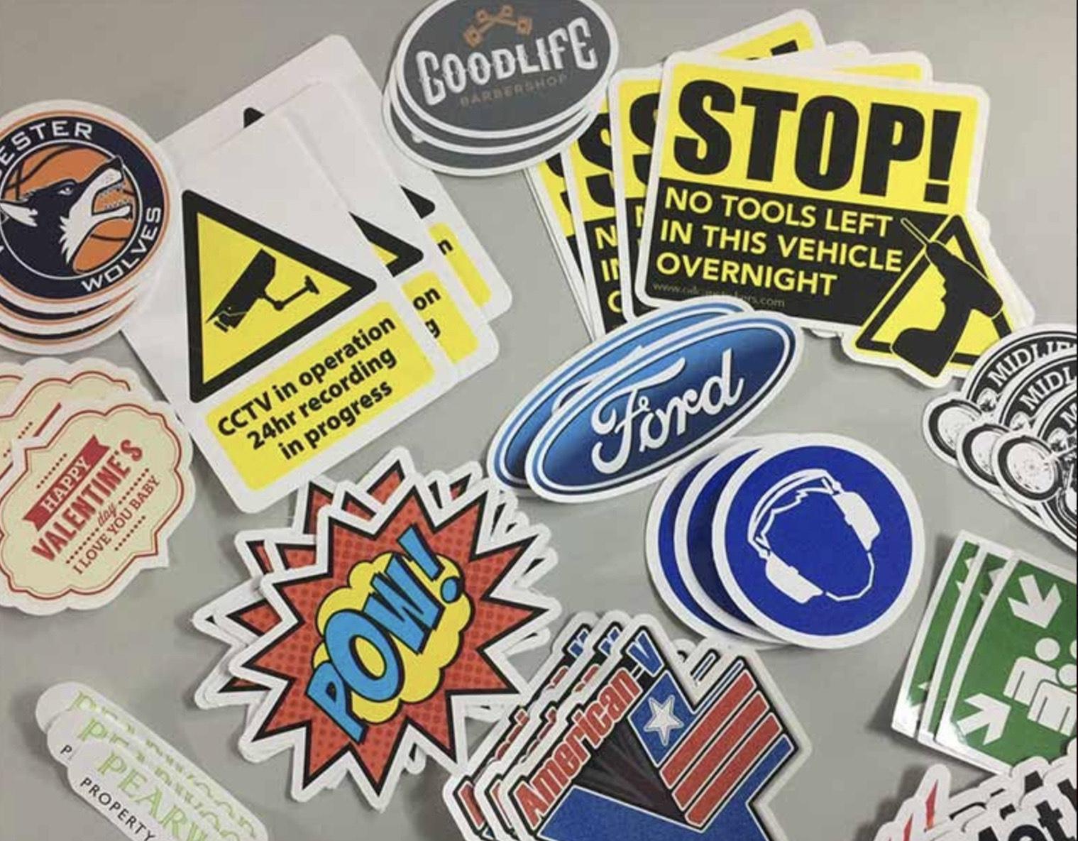 Cheap Full Colour Custom Printed Stickers With FREE UK Delivery