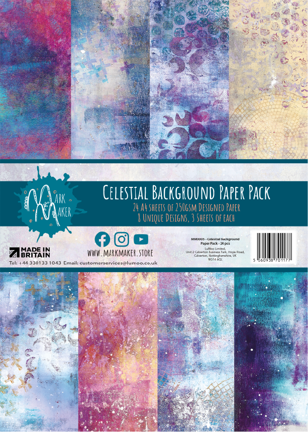 A4 Celestial Background Paper Pack