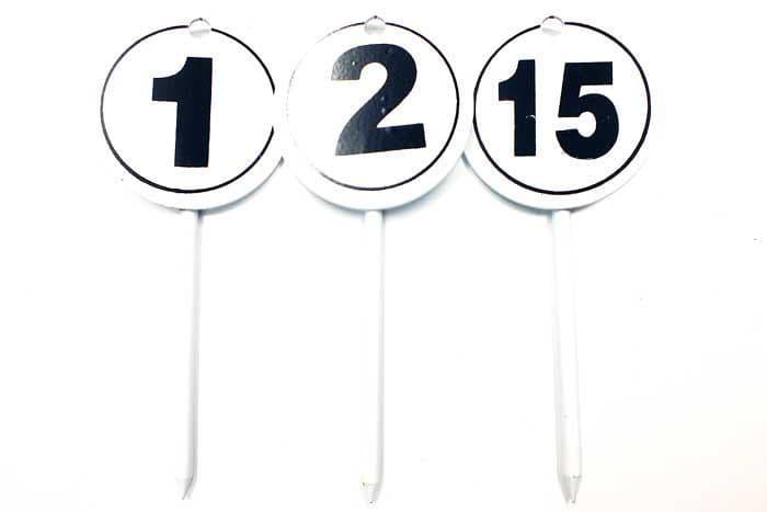 Field Markers 1-15 Spiked Numbered Field Markers 1-15 Spiked Numbered