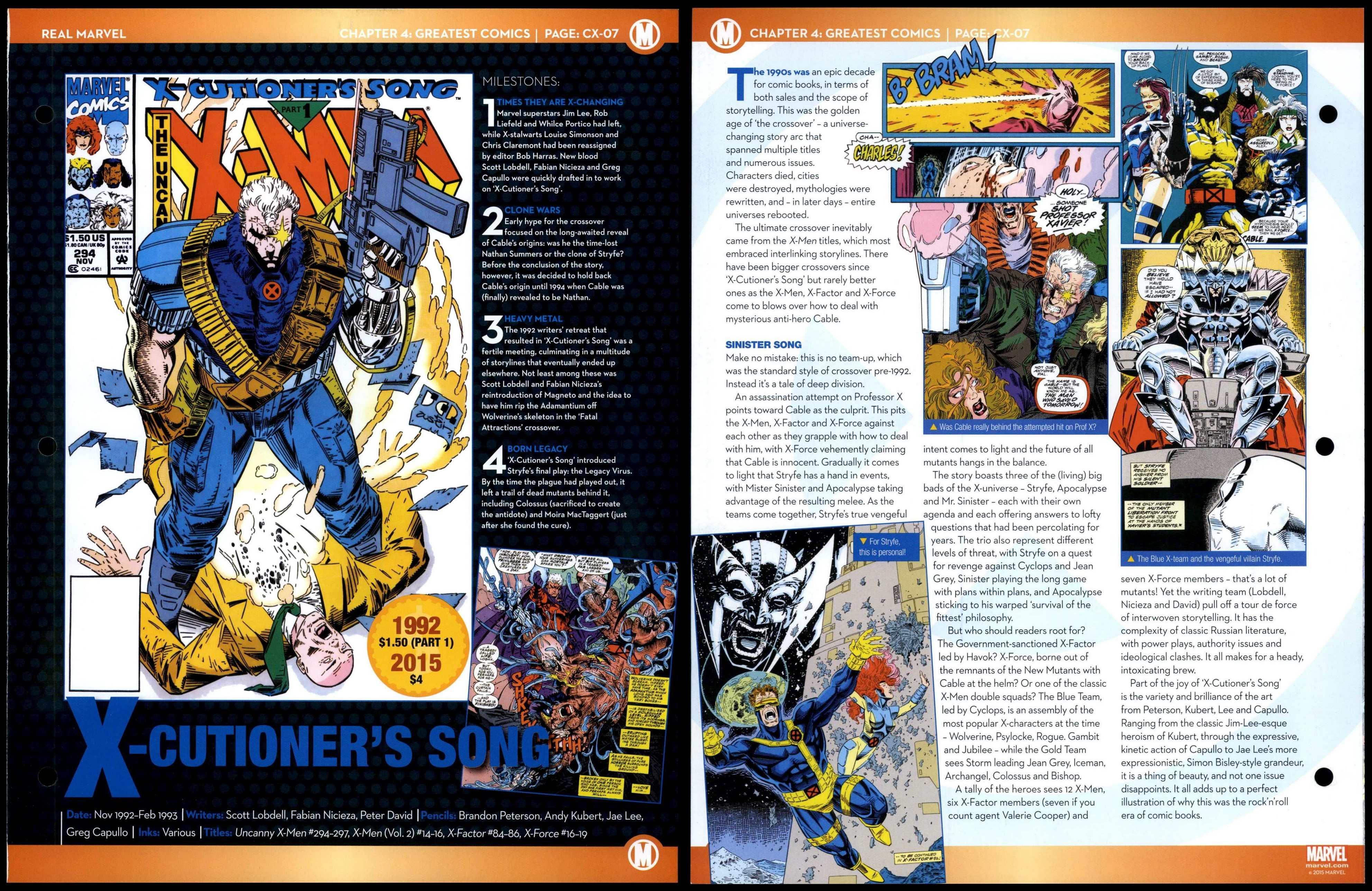 The Uncanny X Men CX 07 Greatest Comics Real Marvel Fact File Page