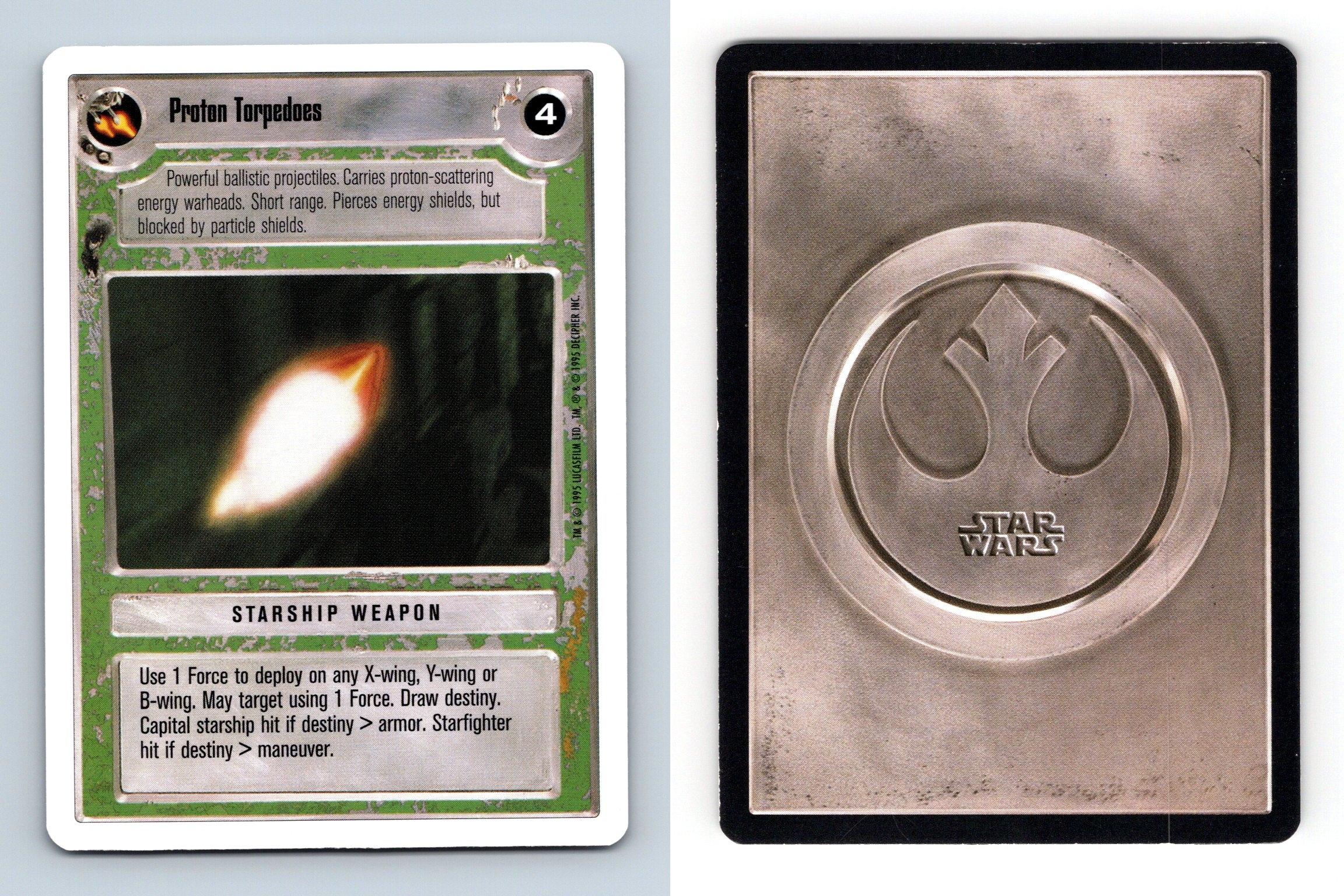 Proton Torpedoes Star Wars Premiere Unlimited 1995 LS Common CCG Card Proton Torpedoes Star Wars Premiere Unlimited 1995 LS Common CCG Card