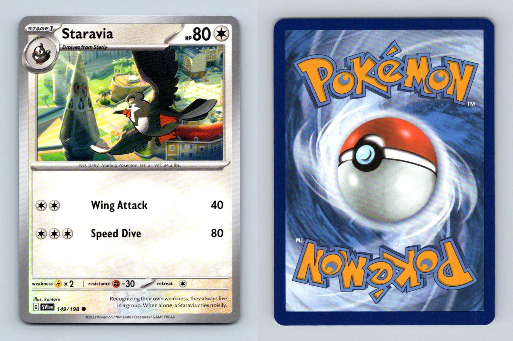 Staravia #149/198 Scarlet & Violet Common Pokemon 2023 TCG Card
