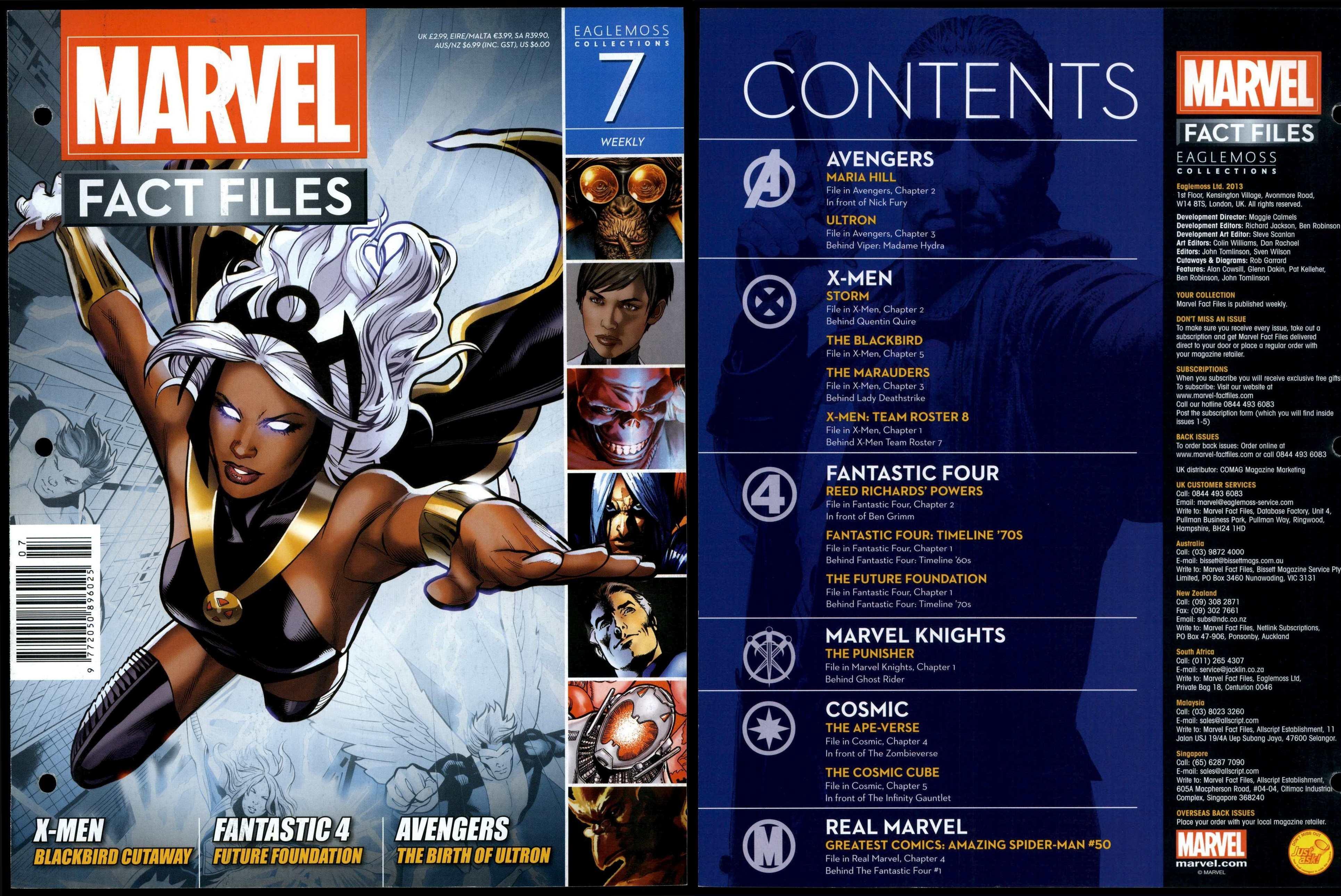 Marvel Fact Files Eaglemoss #7 Storm - Front Cover Only