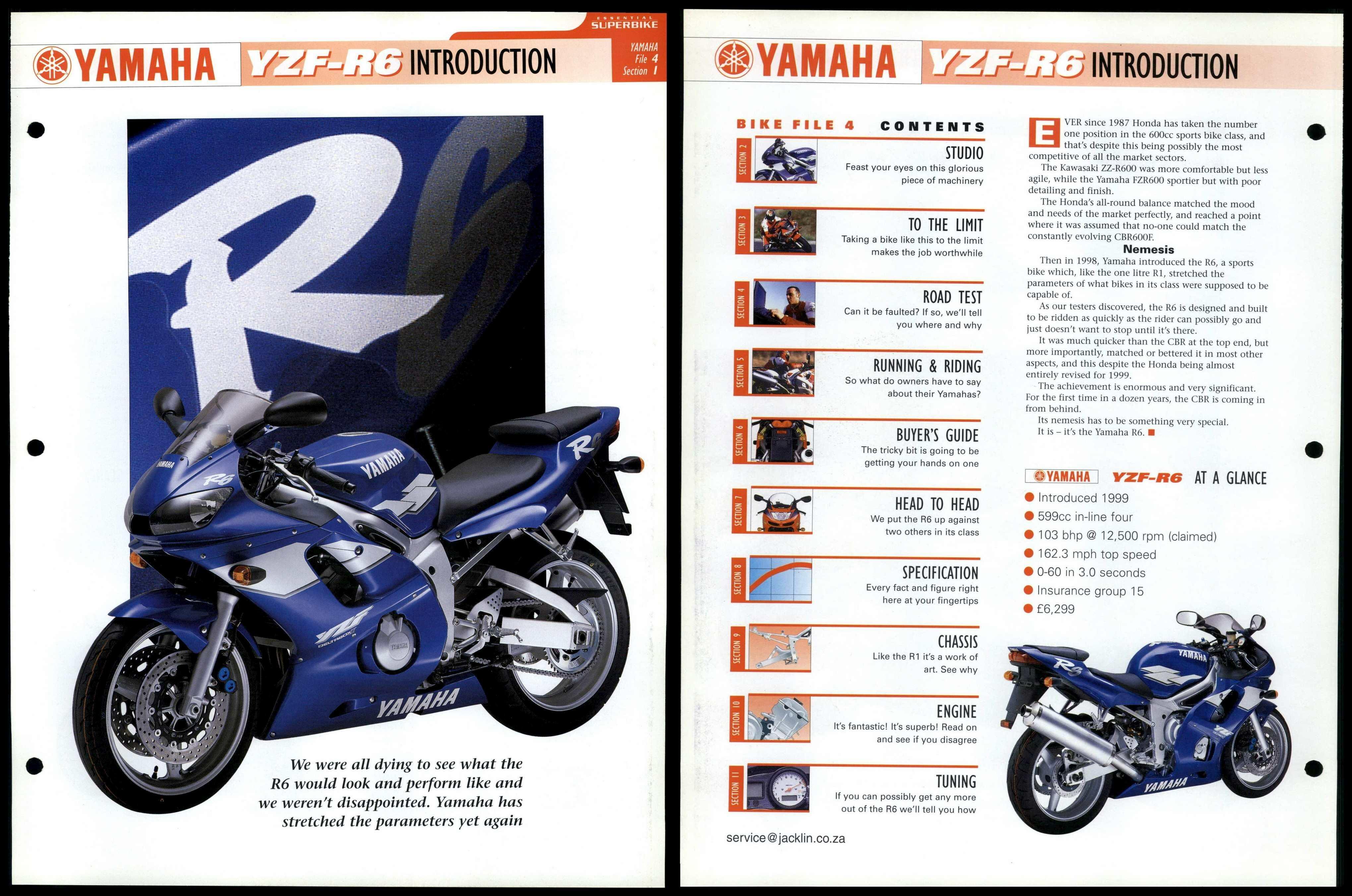 Yamaha YZF R6 Introduction Essential Superbike Data File Page yamaha-yzf-r6-introduction-essential-superbike-data-file-page