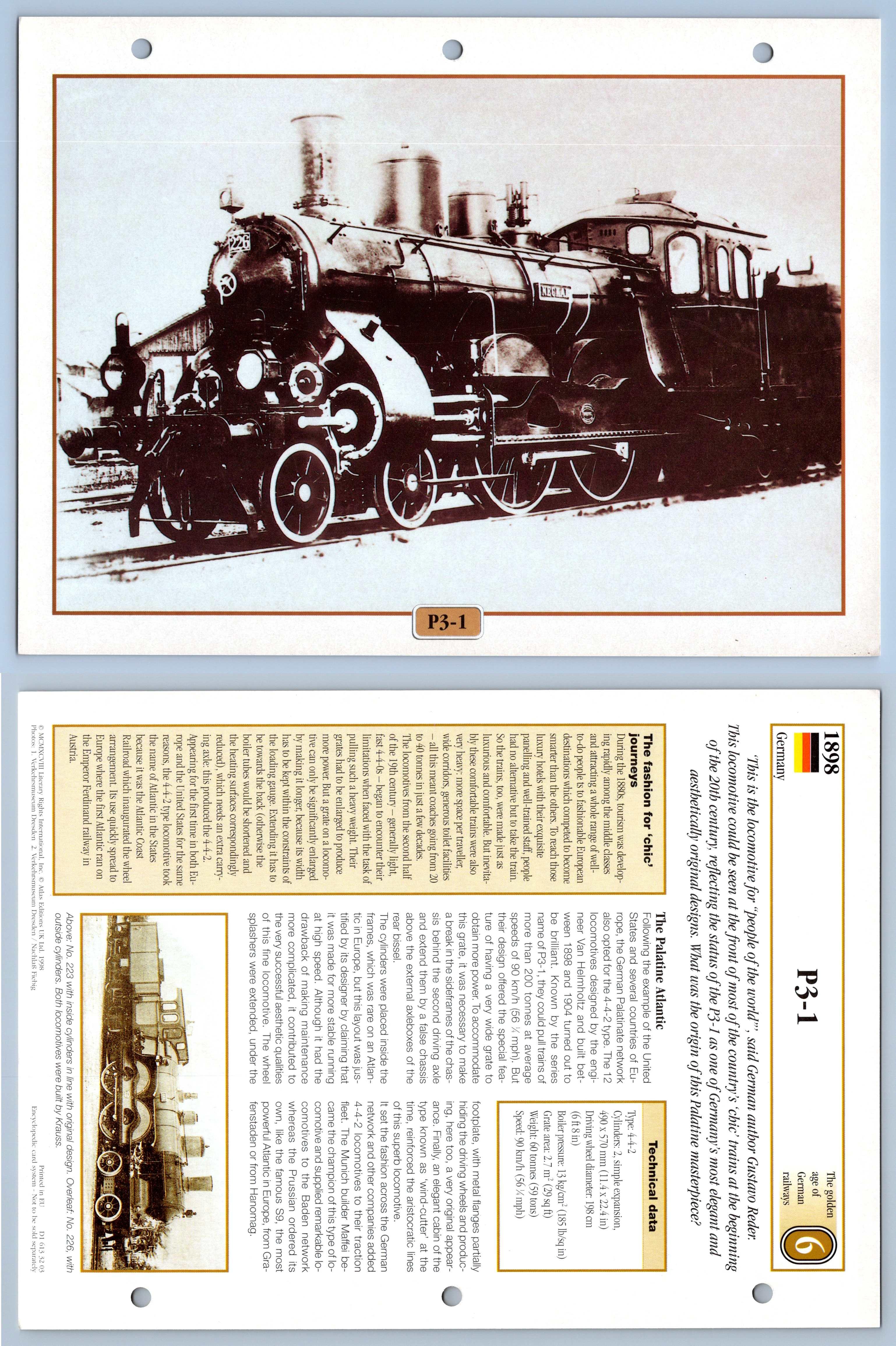 P3 1 Golden Age German Legendary Trains Maxi Card