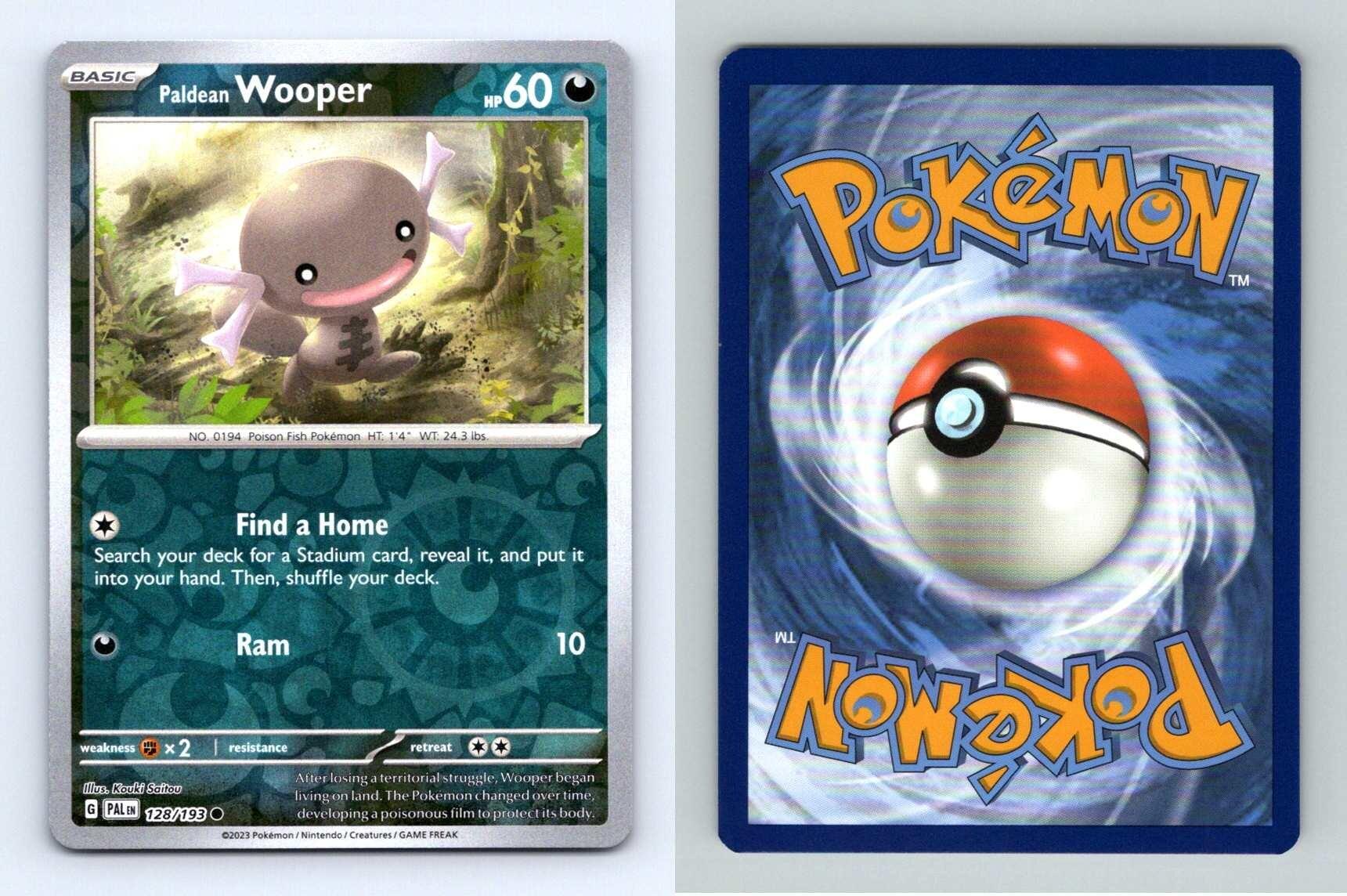 Paldean Wooper #128 SV Paldea Evolved Reverse Holo Common Pokemon 2023 TCG Card