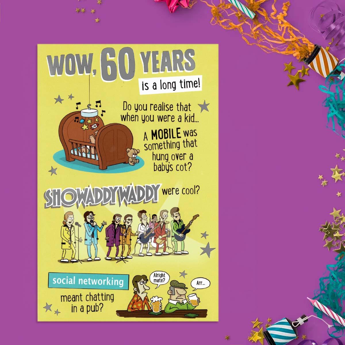 Giggles Wow 60 Years Birthday Card