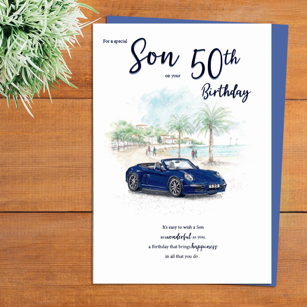 Special Son Age 50 Birthday Card Special Son Age 50 Birthday Card