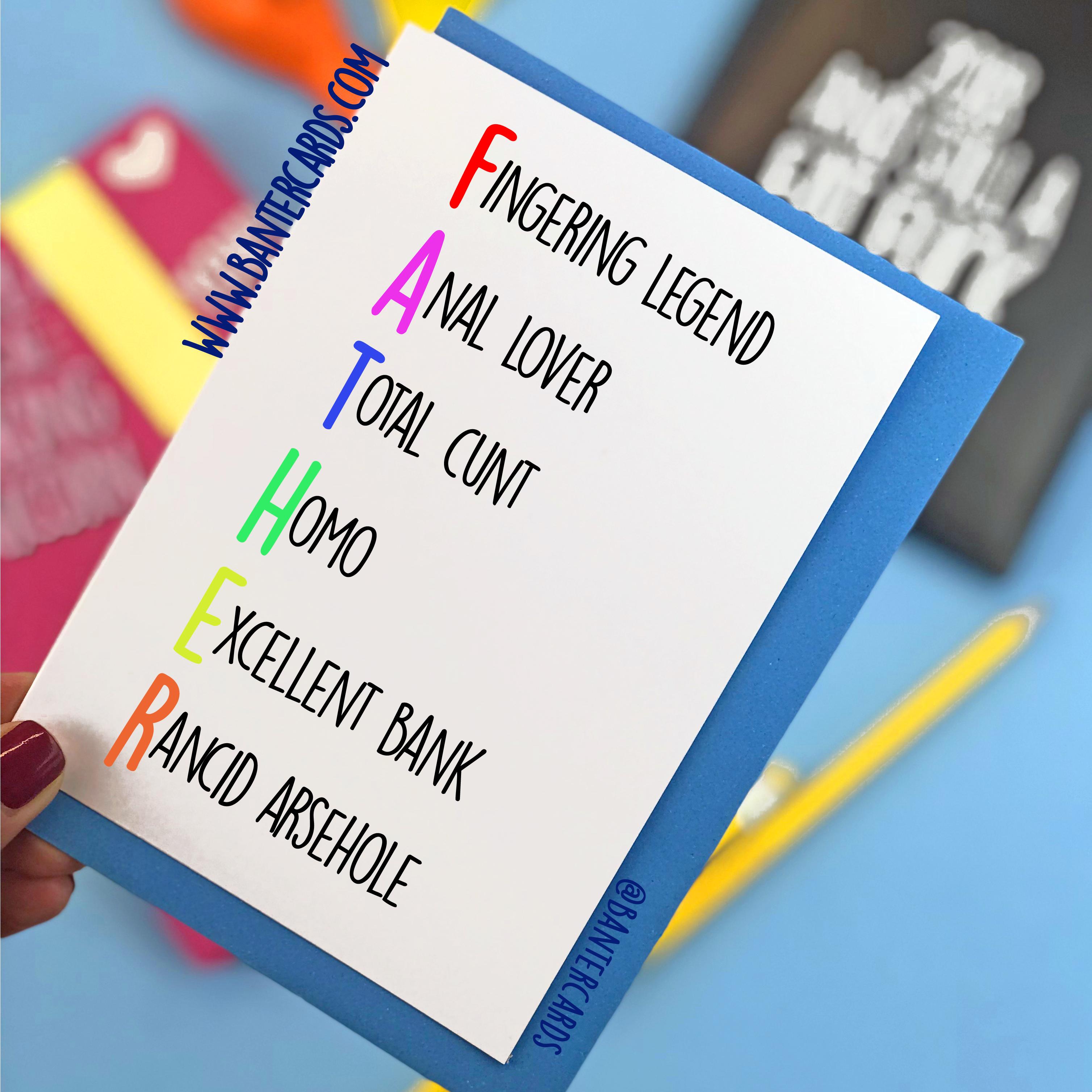 Rude Card Banter Cards Funny Cards