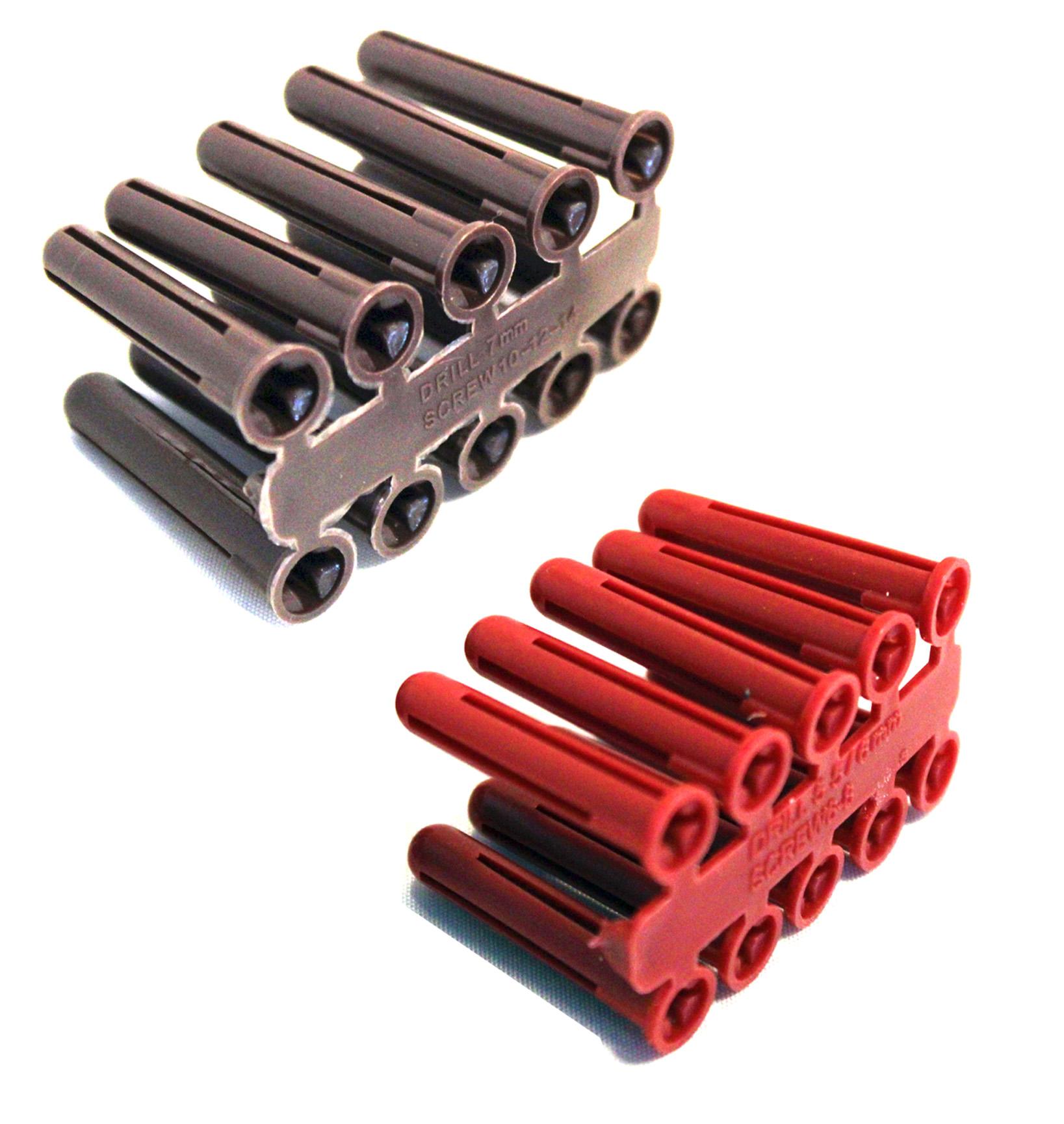 Mixed Size Masonry Wall Plugs For Brick And Stone 6 7 Mm DIY And