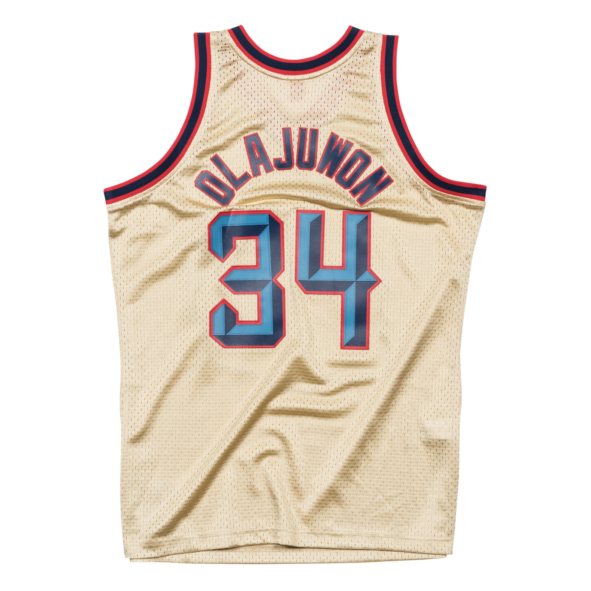 Mitchell And Ness Nostalgia Co Hakeem Olajuwon 1996 97 Gold Swingman