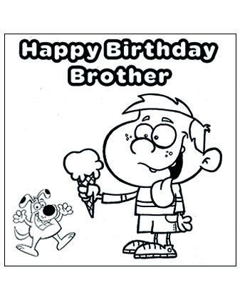 Happy Birthday Coloring Pages For Brother
