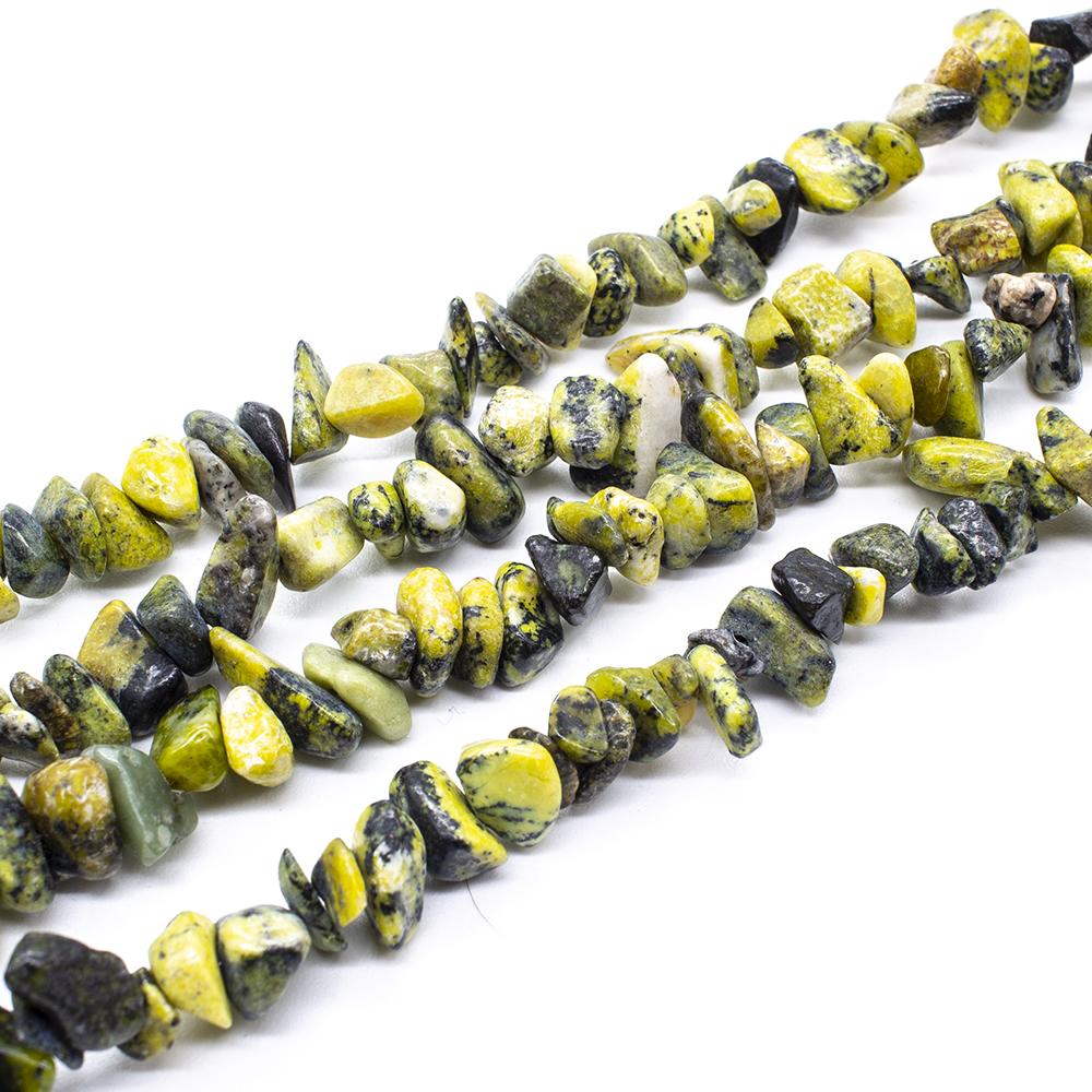 Gemstone Chips - Yellow Howlite - 32" String | Craft, hobby & jewellery ...