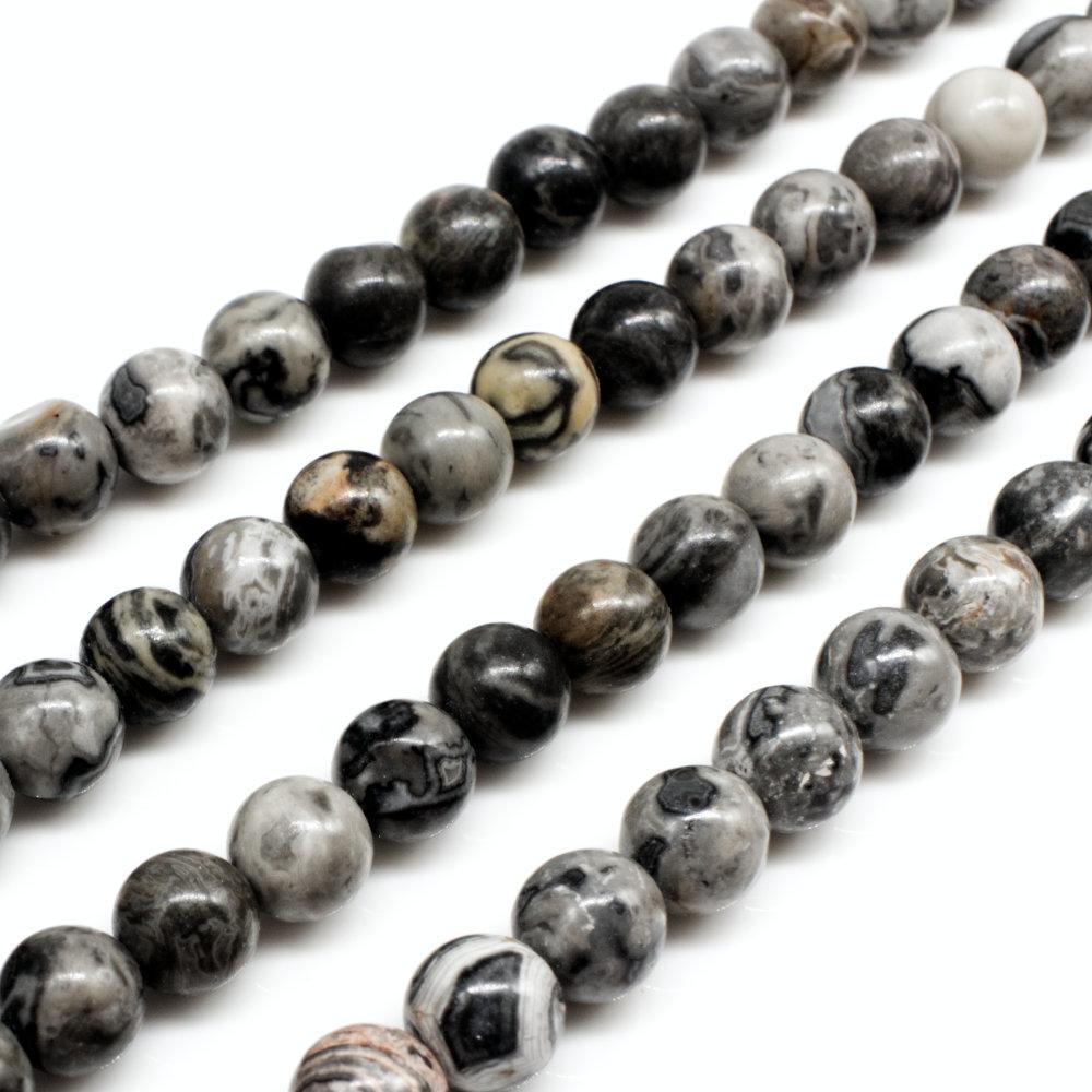 Map Stone Round Beads - 6mm 15" inch | Craft, hobby & jewellery ...