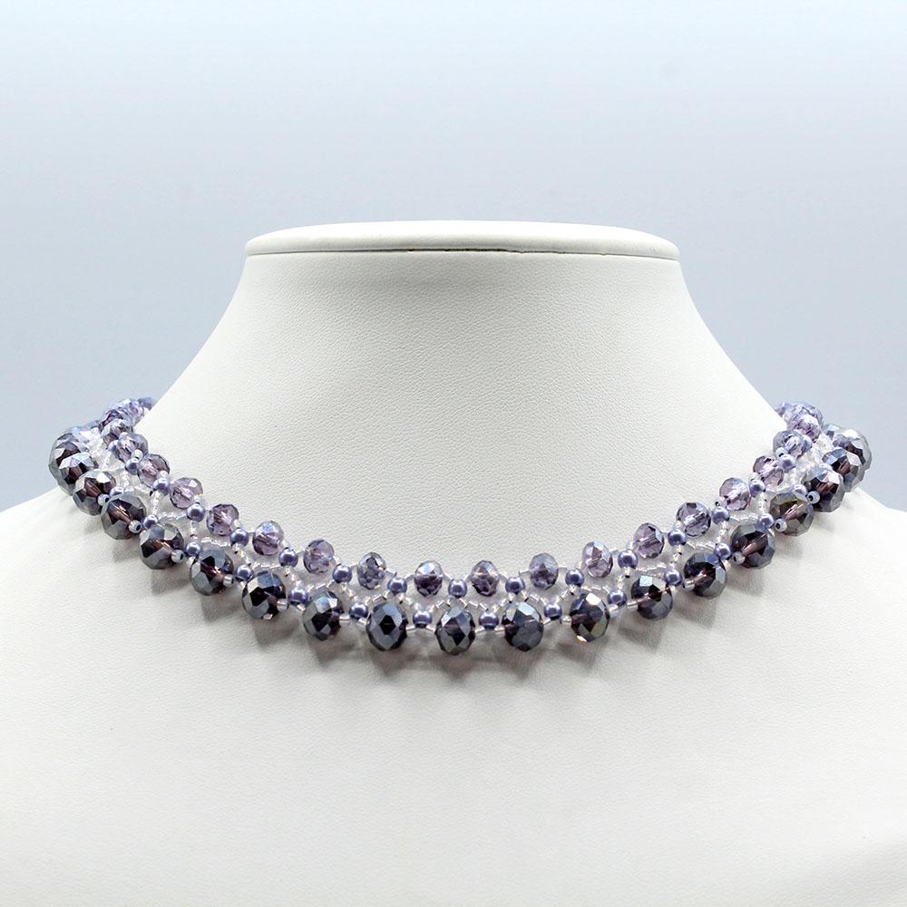 Shop the Christina Crystal Necklace kit in Violet Mist