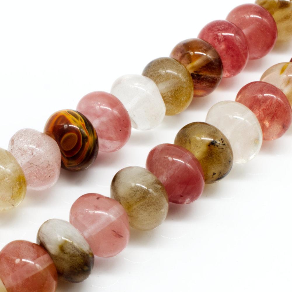 Volcano Glass Beads 12mm Rondelle - Mixed Colours