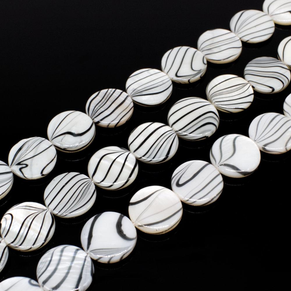 Shell Disc 12mm - Wite with Lines | Craft, hobby & jewellery supplies ...