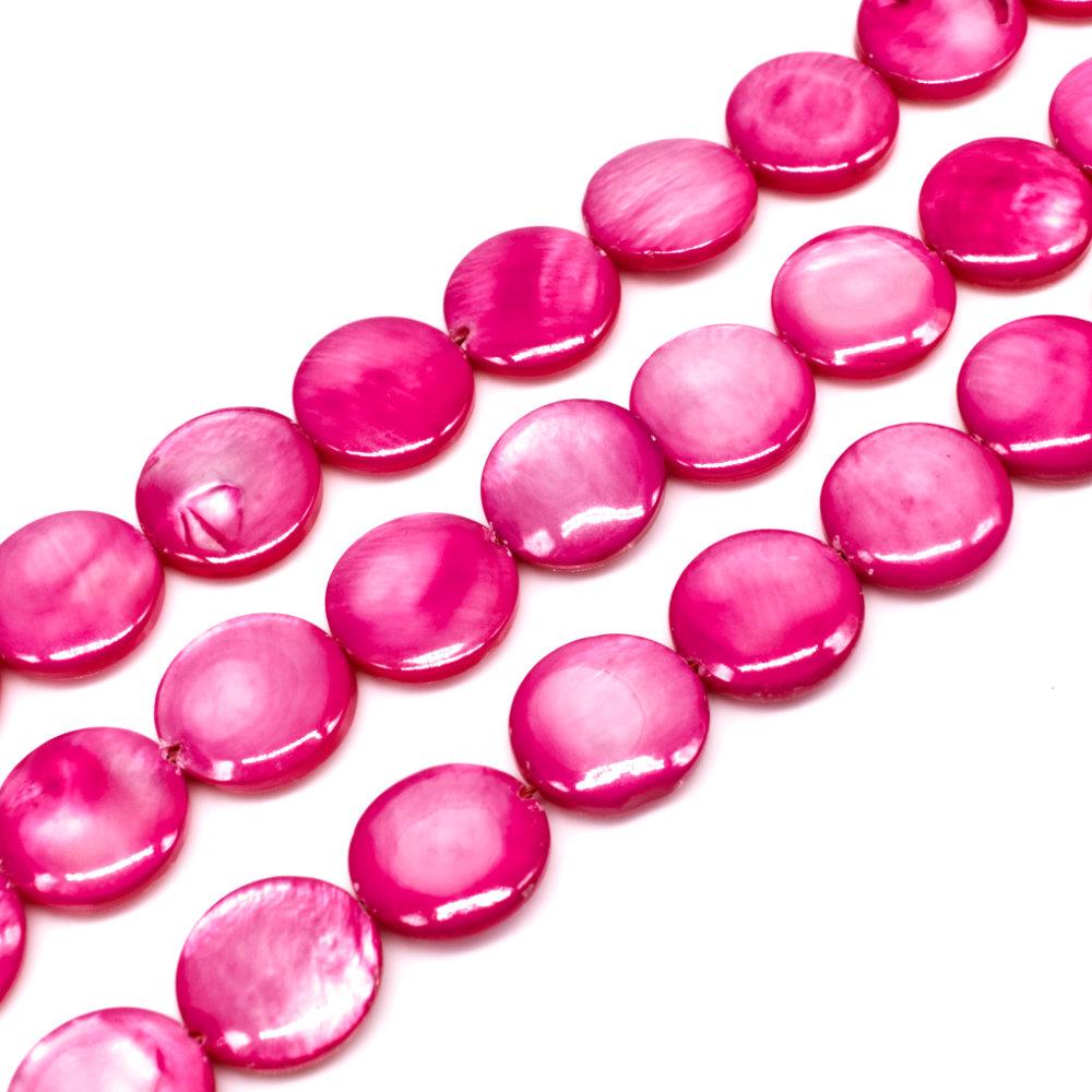 Shell Disc 11mm - Pink | Craft, hobby & jewellery supplies | Totally Beads