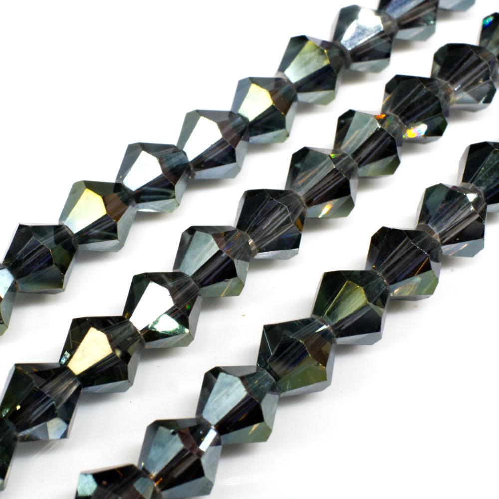 Premium Crystal 8mm Bicone Beads - Olive Garden