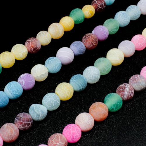 Frost Agate Beads | Matte Gemstone Beads for Jewelry
