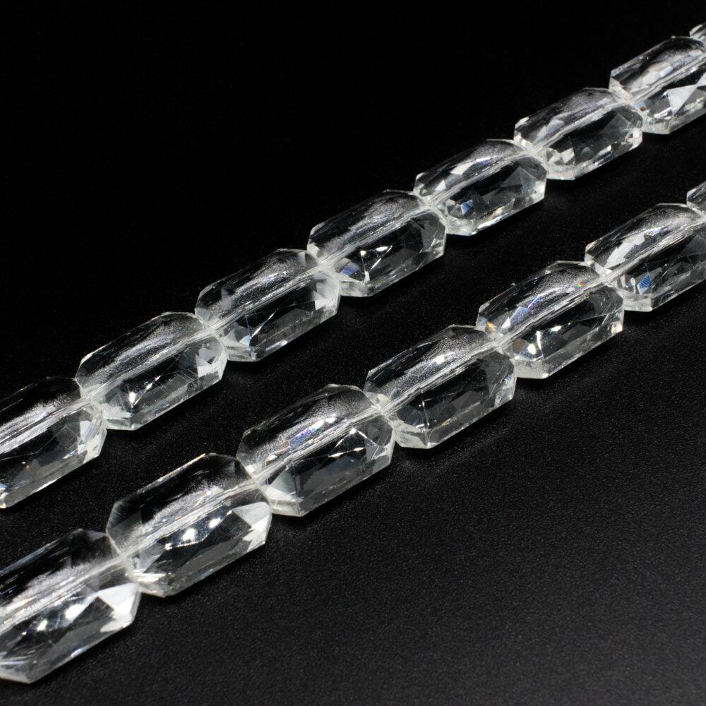 Crystal Rectangle 18mm - Crystal 6pcs