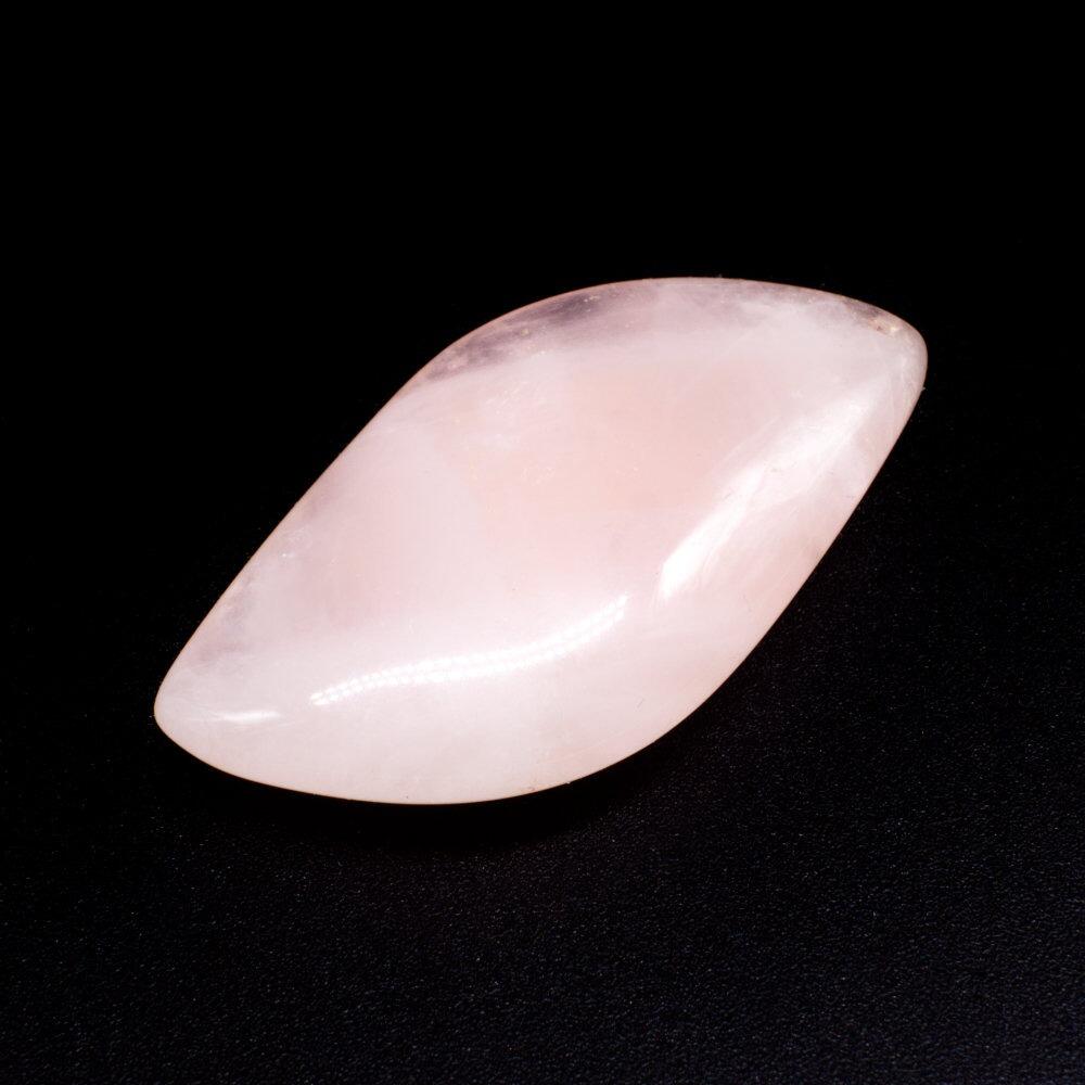Gemstone Rose Quartz Rhombus Pendant 50mm