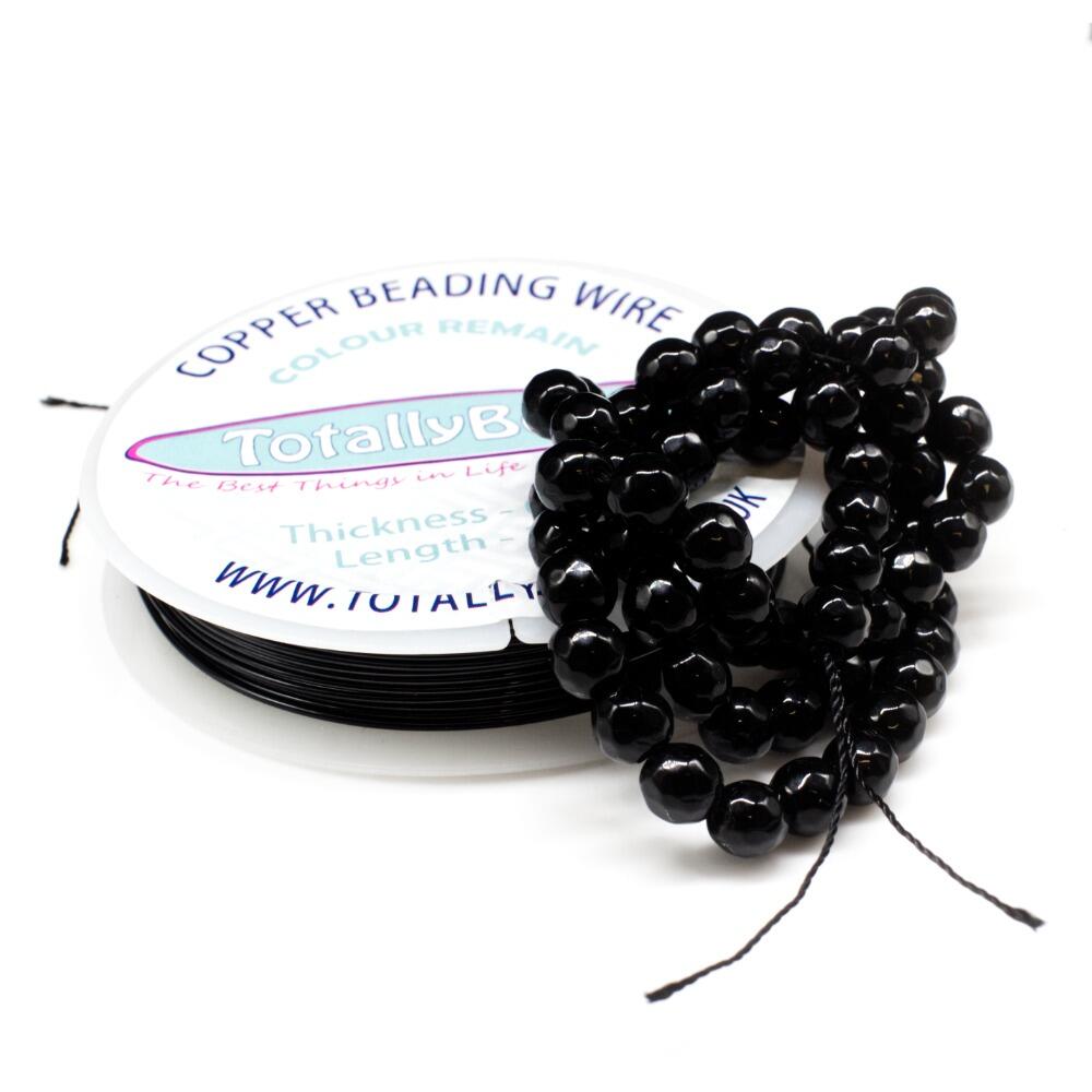 Expanding Wire Bracelets - Black Obsidian