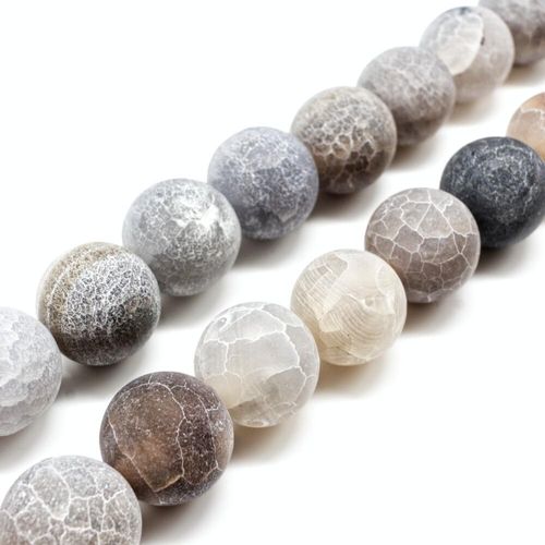 Frost Agate Beads | Matte Gemstone Beads for Jewelry