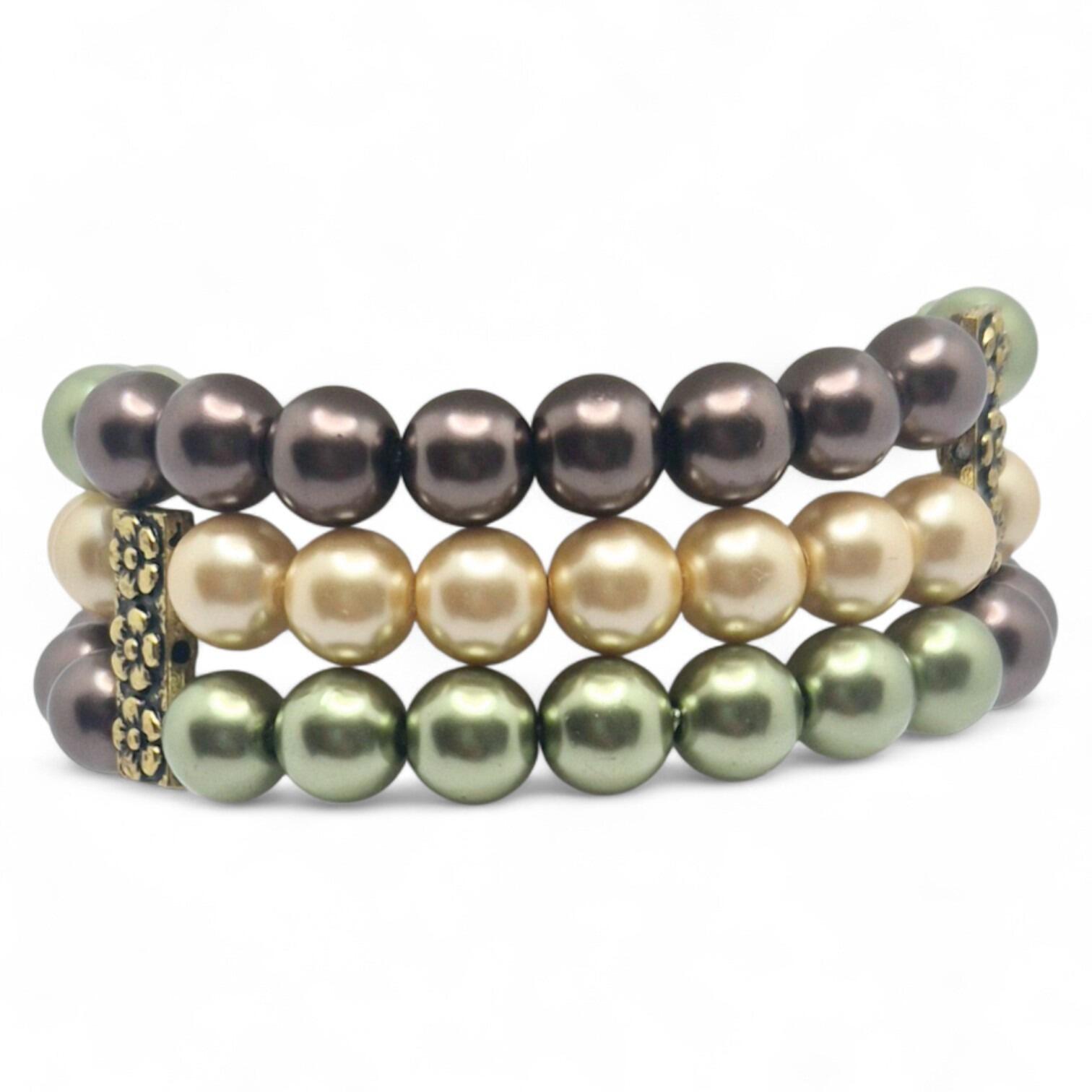 Debbie Multi Row Elastic Bracelets - Earth