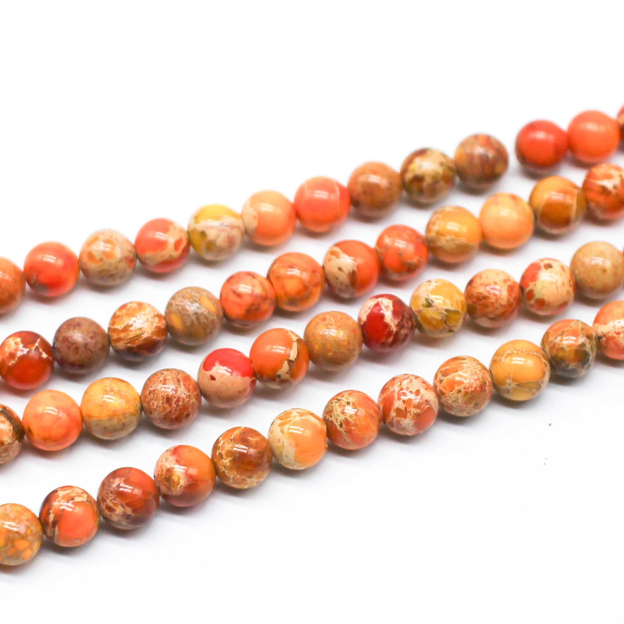 Sediment Jasper Round Beads - 6mm Golden Yellow 15