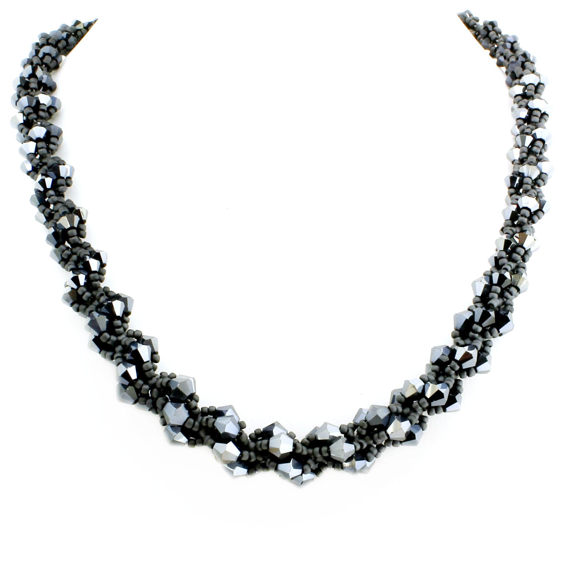 Crystal Spiral Necklace Bead Pack - Graphite