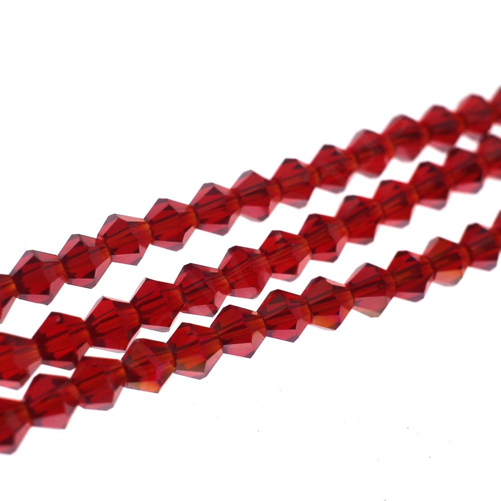 Crystal Bicone 4mm - Red AB | Craft, hobby & jewellery supplies ...