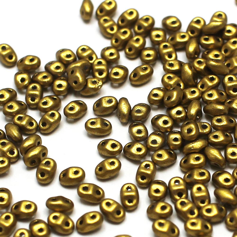 Miniduo 2x4mm 5g - Matte Metallic Aztec Gold hobby & jewellery supplies ...