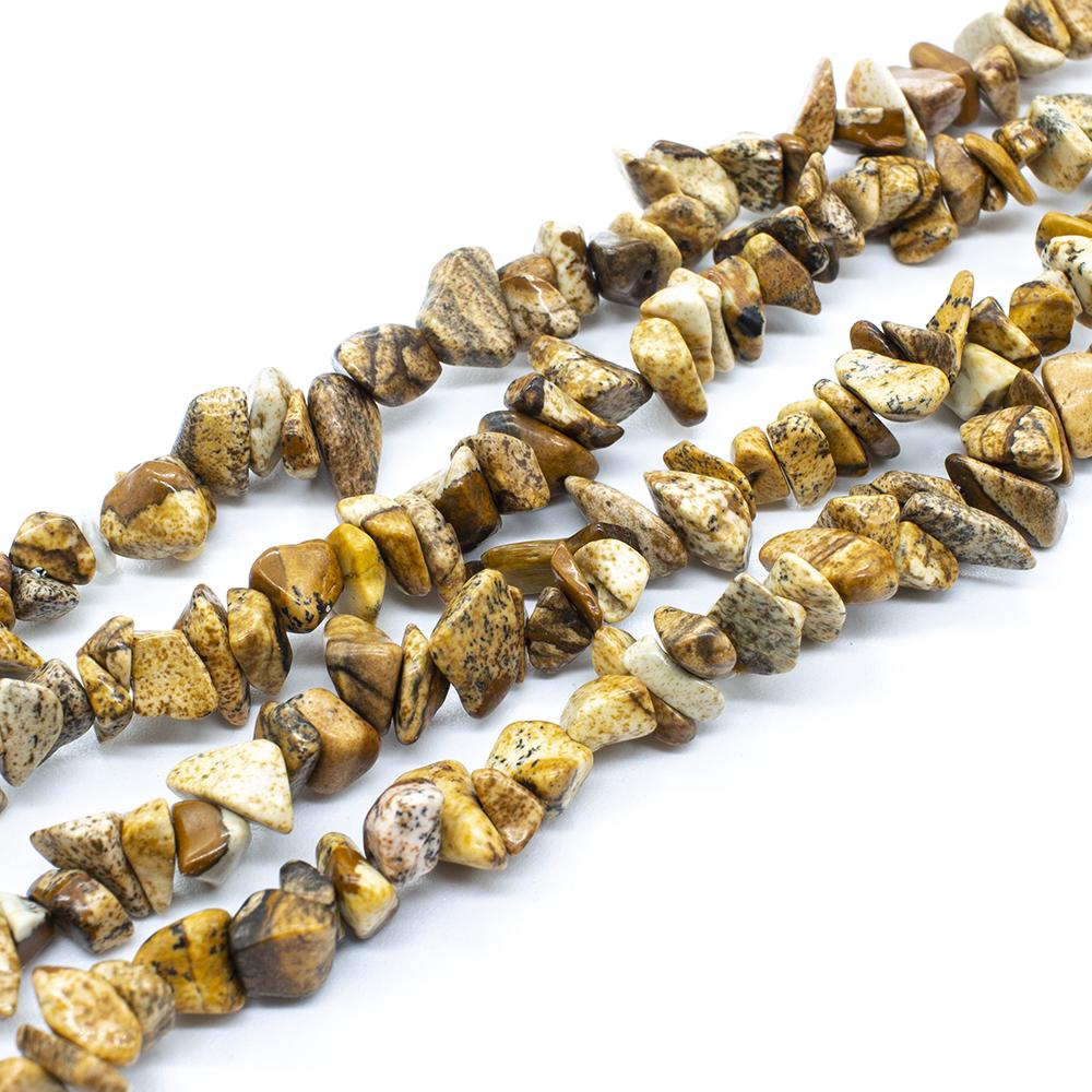 Gemstone Chips - Wood Grain Jasper - 32" String | Craft, hobby ...