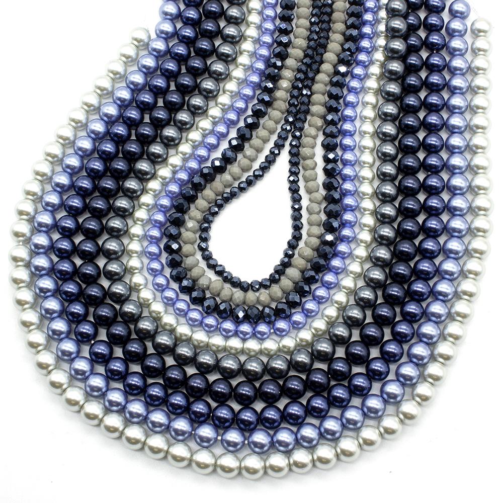 Discover the Glass Pearl & Crystal Bead Bundle - Goodnight Moon