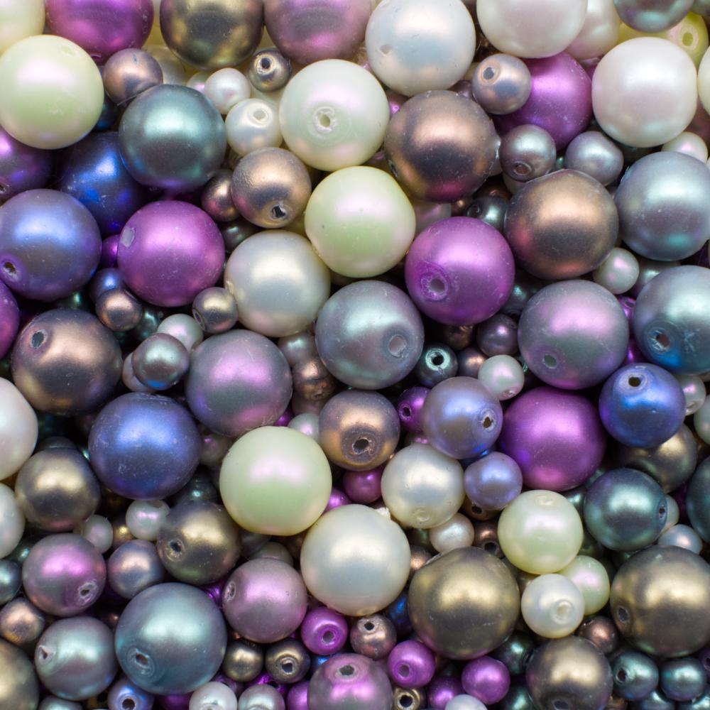 Satin Glass Pearls Mixed Pack 25g