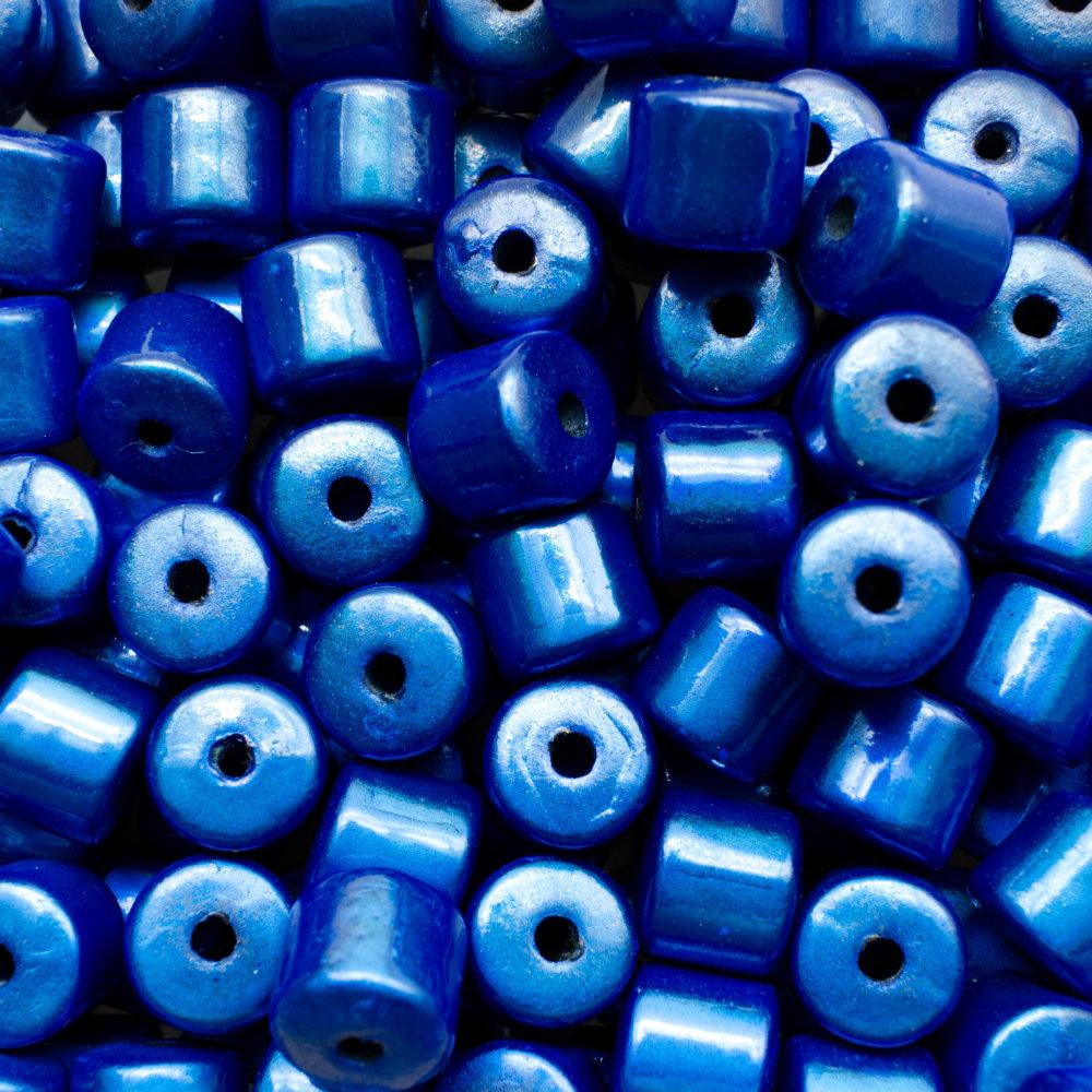 Miracle Beads - 8mm Drum Royal Blue 30pcs