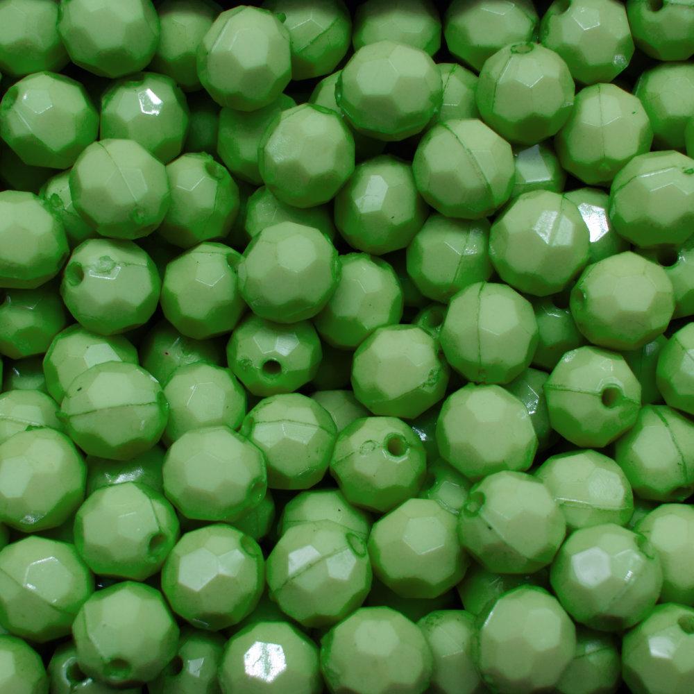Acrylic Faceted Beads 8mm 100pc - Prickly Pear