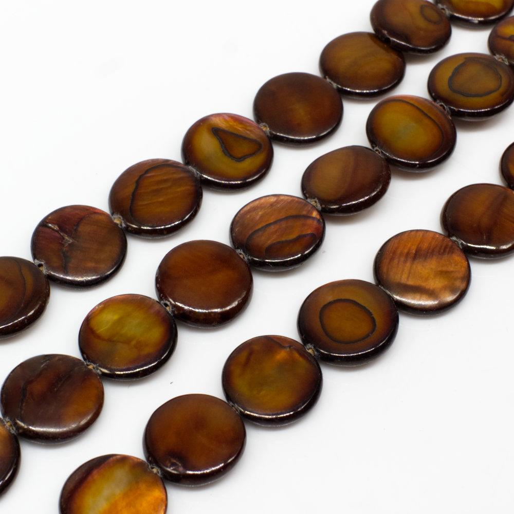 Shell Disc Beads 11mm - Brown | Craft, hobby & jewellery supplies ...
