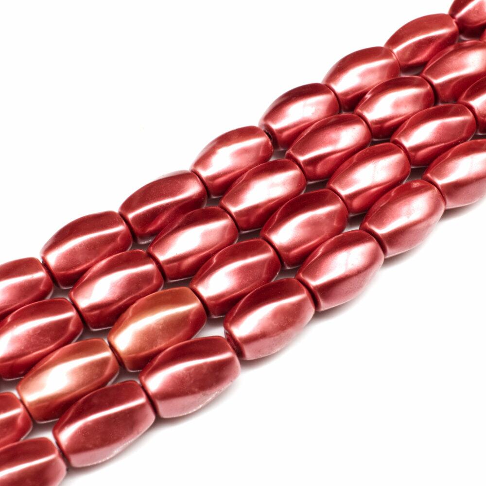 Shop the Magnetic Hematite Hex Twist Tube 8x12mm - Red