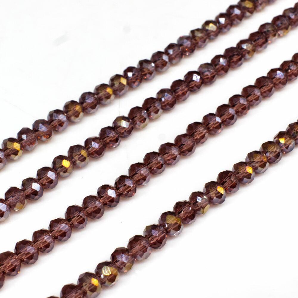 Crystal Rondelle 3x4mm - Amethyst AB 16" String | Craft, hobby ...