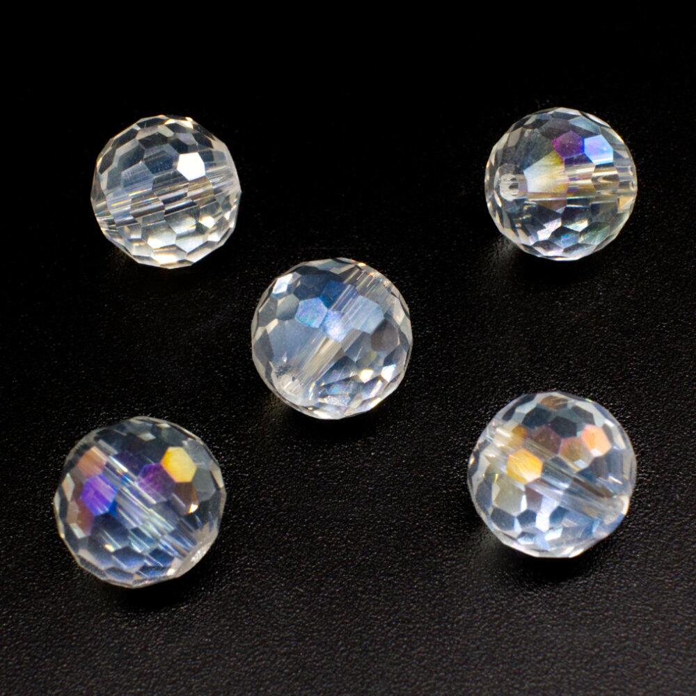 Crystal 96 Facet Round 12mm - Crystal AB 25pcs