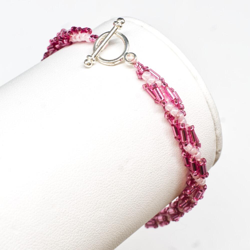 Helix Bugle Bracelets (6) - Soft Pink
