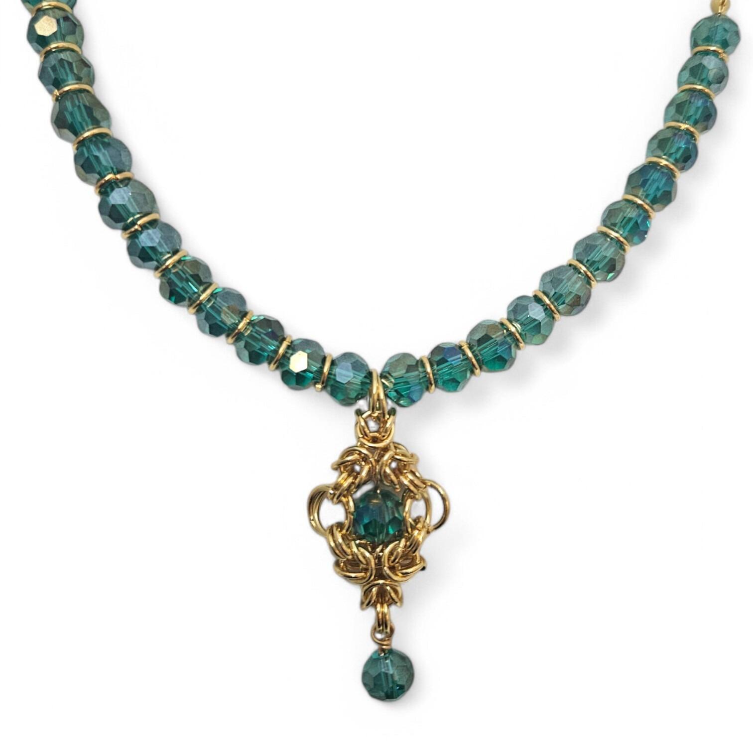 Crystal Romanov Necklaces - Teal AB