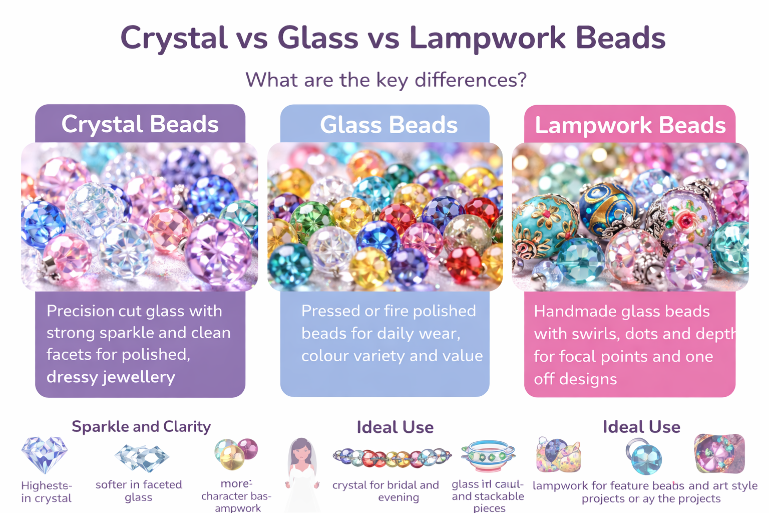 Crystal, Glass and Lampwork Beads – Jewellery Makers Guide