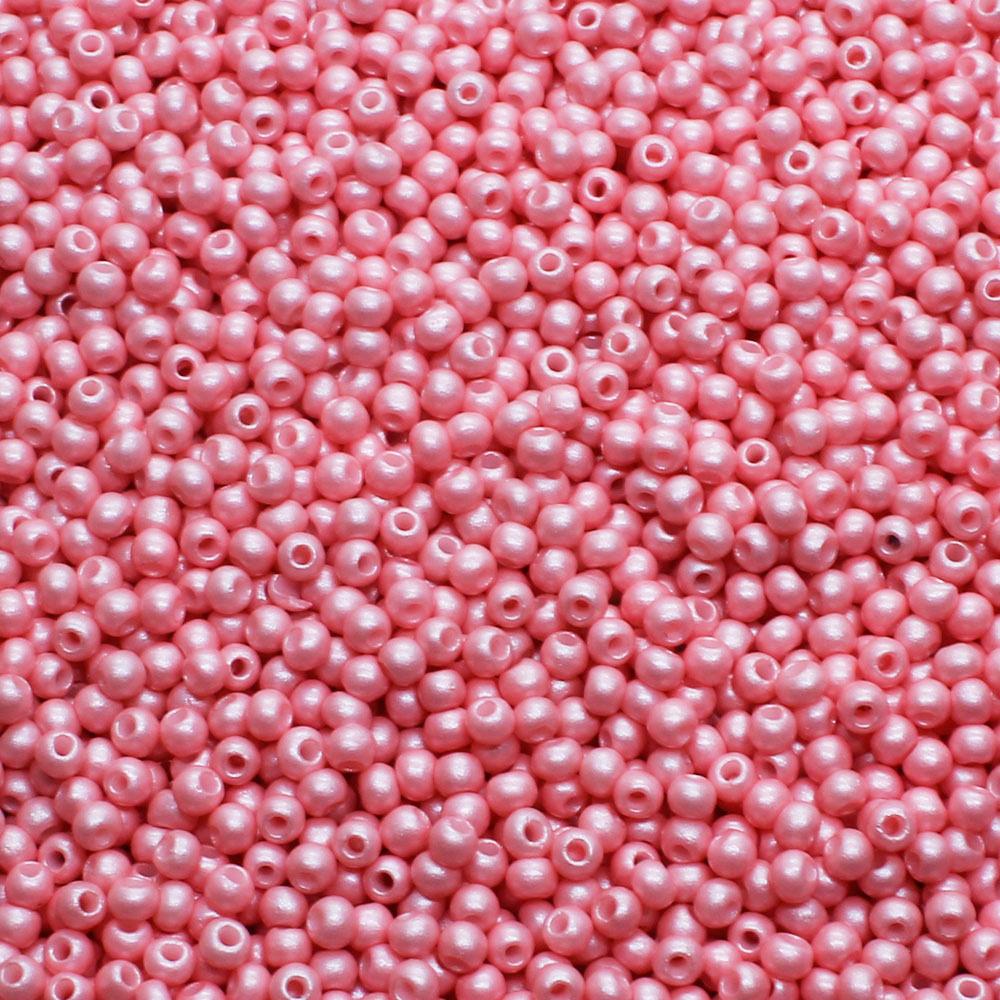 FGB Seed Beads Size 12 Opaque Pink Pearl - 50g