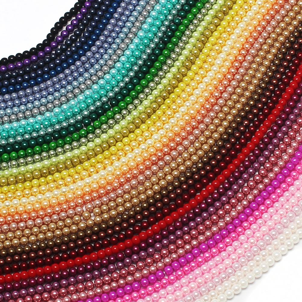 4mm Glass Pearl Bundle - 40 Strings