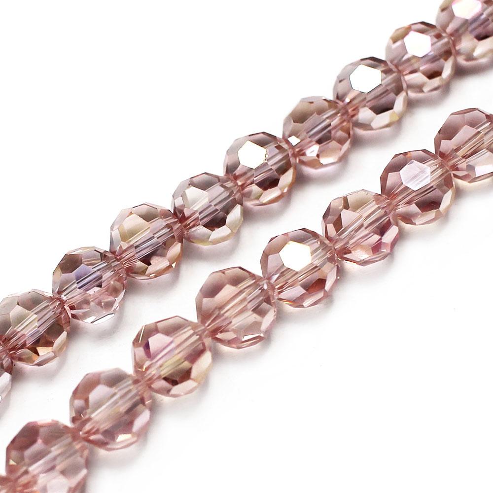 Crystal Round 8mm - PinkAB | Craft, hobby & jewellery supplies ...